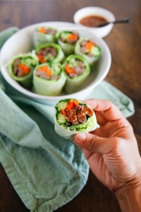 Bulgogi Spring Rolls With Sweet Ssamjang Sauce - My Korean Kitchen