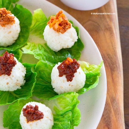 Ssambap (Korean Rice Lettuce Wraps) - My Korean Kitchen