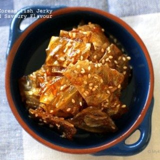 Seasoned Korean Fish Jerky (Jwipo Jorim) - My Korean Kitchen