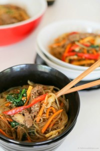 Authentic Japchae Recipe: Korean Glass Noodle Stir Fry - My Korean Kitchen