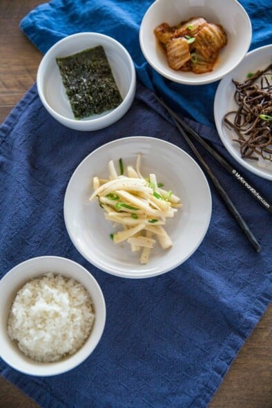 Doraji Namul (Sautéed Bellflower Root) - My Korean Kitchen