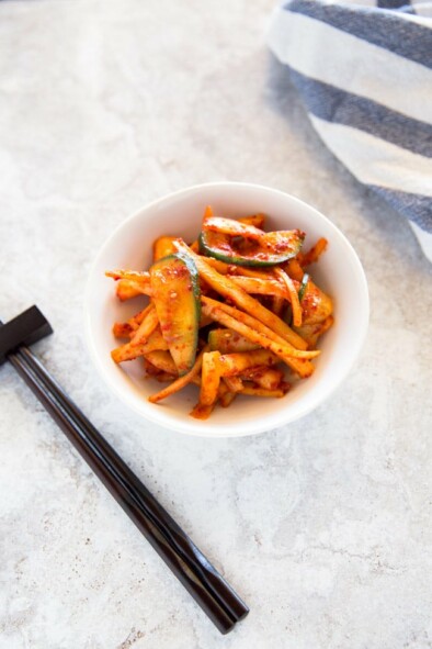 Spicy Bellflower Root Salad (Doraji Muchim) - My Korean Kitchen