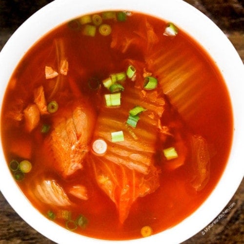 Kimchi Soup with Canned Tuna - My Korean Kitchen