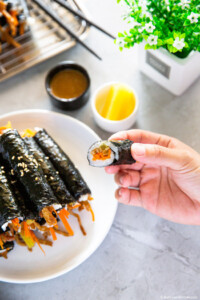 Mini Kimbap (Mayak Kimbap) - My Korean Kitchen